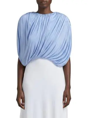 Magda Butrym Draped Top - Gnawed Blue