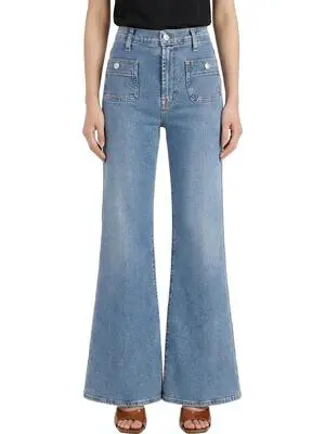7 For All Mankind Wide Leg Jeans - Denim