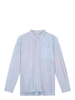 ARTE ANTWERP Striped Chest-pocket Shirt - Blue