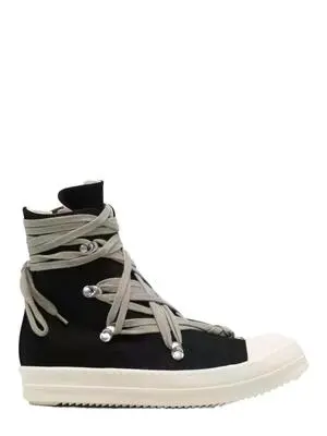 Rick Owens Eyelet Lace-up High-top Sneakers - Black