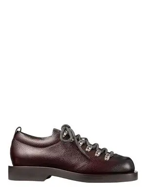 JIMMY CHOO Reeves Leather Lace-up Shoes - Brown