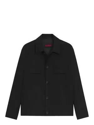 Hugo Slim-fit Wool-blend Twill Jacket - Black