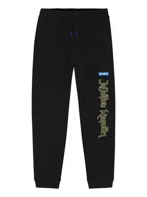 Hugo X Jujutsu Kaisen Tracksuit Bottoms In Cotton Terry - Black