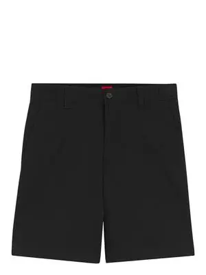 Hugo Slim-fit Stretch-cotton Twill Shorts - Black