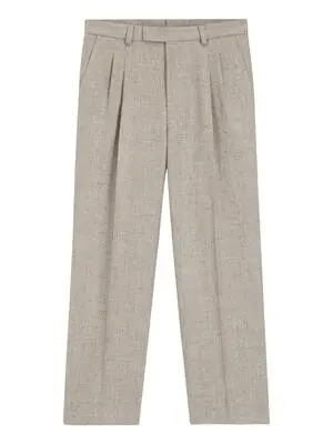 BOSS Micro-patterned Oversized Trousers - Light Beige