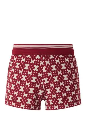 Dries Van Noten Slim-fit Jacquard-knit Shorts - Red