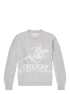 CHERRY LOS ANGELES Jacquard-knit Alpaca-blend Sweater - Gray
