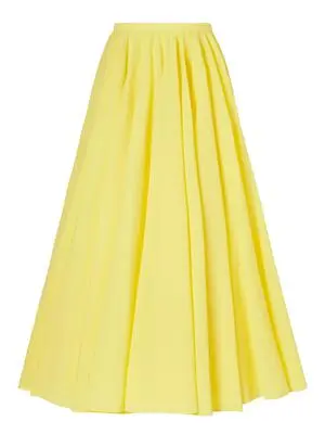 Jacquemus Paysan Asymmetric Cotton-blend Crepon Midi Skirt - Yellow