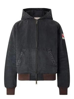 CHERRY LOS ANGELES Logo-appliquéd Cotton-canvas Hooded Jacket - Black