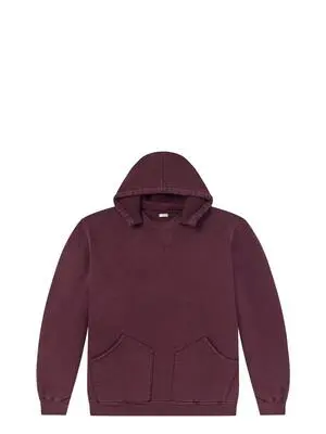 A.PRESSE Cotton-jersey Hoodie - Burgundy