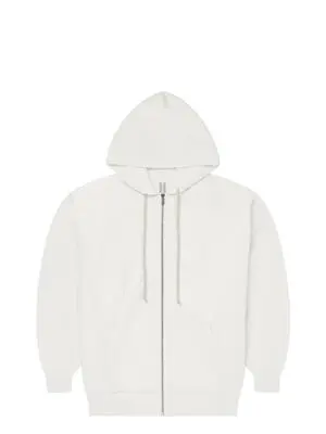 Rick Owens Ribbed-knit Zip-up Hoodie - Neutrals