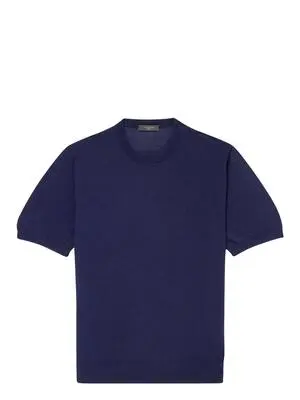 SLOWEAR Cashmere And Silk-blend T-shirt - Blue