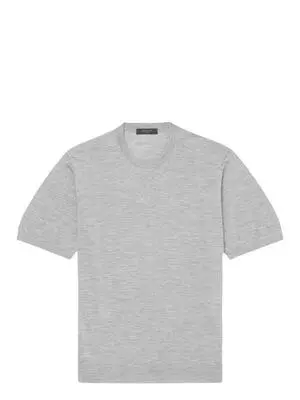 SLOWEAR Cashmere And Silk-blend T-shirt - Gray