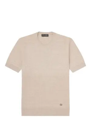Dolce & Gabbana Dolce&Gabbana - Linen-Blend T-Shirt - Men - Neutrals  Neutrals