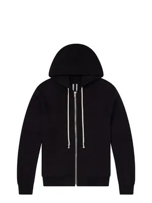 Rick Owens Organic Cotton-terry Zip-up Hoodie - Black