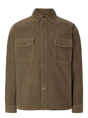 Saint Laurent Cotton-corduroy Overshirt - Green
