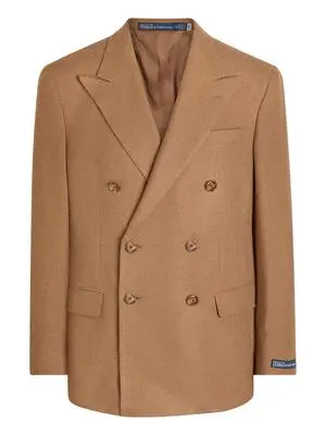 Polo Ralph Lauren Double-breasted Hair Blazer - Camel