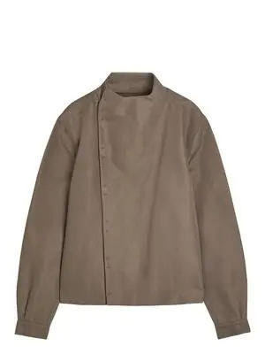 Rick Owens Funnel-neck Canvas Jacket - Brown