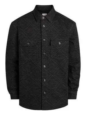 Casablanca Laser Monogram Denim Shirt - Black