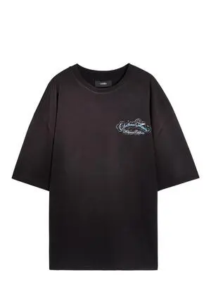 Amiri Crystal Script Printed Cotton T-shirt - Black