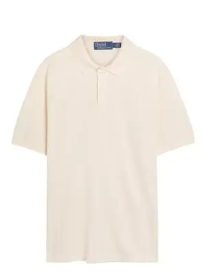 Polo Ralph Lauren Piqué-knit Cotton-blend Polo Shirt - Cream