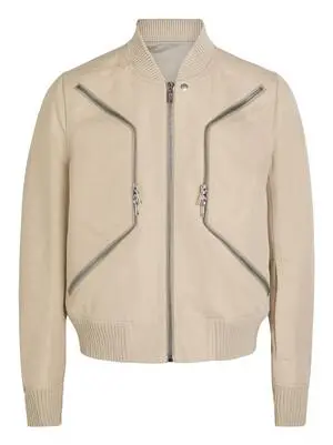 Rick Owens Heizer Flight Canvas Bomber Jacket - Sand