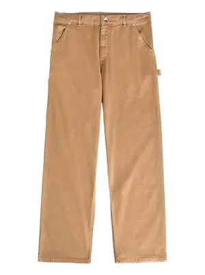 Moncler Straight-leg Stretch-cotton Trousers - Tan