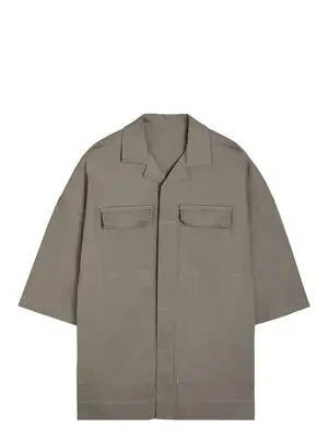 Rick Owens Magnum Tommy Oversized Stretch-cotton Poplin Shirt - Brown