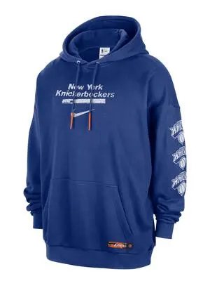 Nike New York Knicks Courtside Jordan Nba Club Premium Pullover Hoodie - Blue