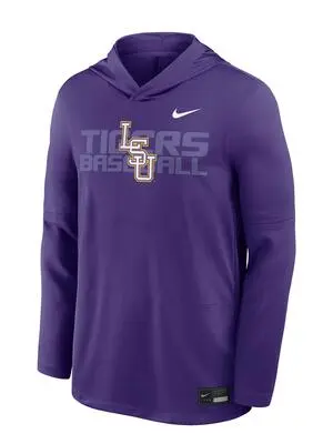 Nike Lsu Dugout Dri-fit College Long-sleeve Hooded Top - Purple