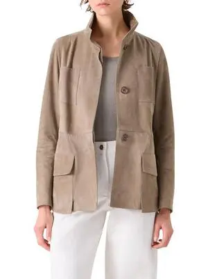 Akris Suede Jacket - Taupe