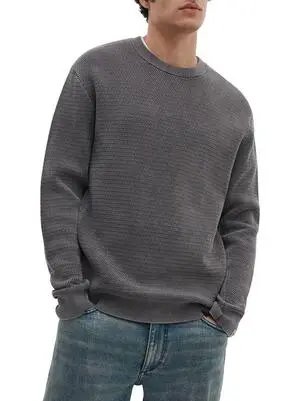 Rag & Bone Caden Cotton Blend Sweater - Charcoal Green