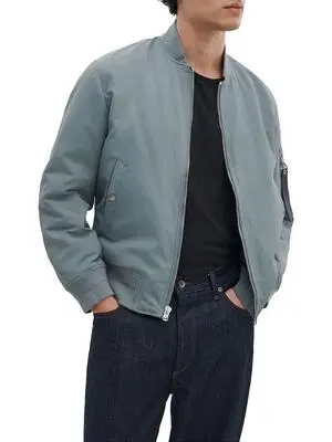 Rag & Bone Manston Nylon Bomber Jacket - Grey Mist