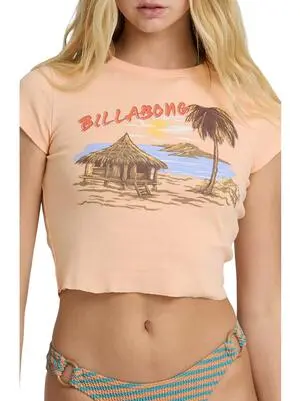 BILLABONG Graphic Baby Tee - Light Peach