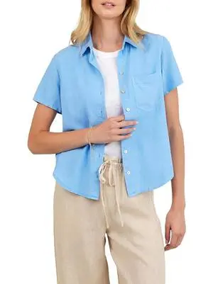 Bella Dahl Short Sleeve Shirt - Tidal Blue