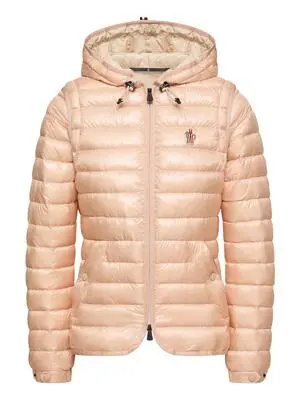 Moncler Karura 2-in-1 Hooded Short Down Jacket - Pink