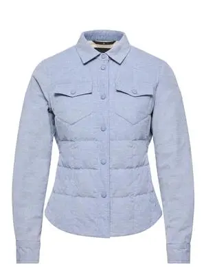 Moncler Nangy Corduroy Down Shirt Jacket - Blue