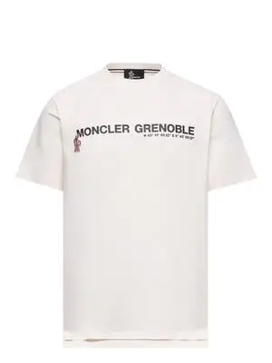 Moncler Logo Cotton Blend T-shirt - White