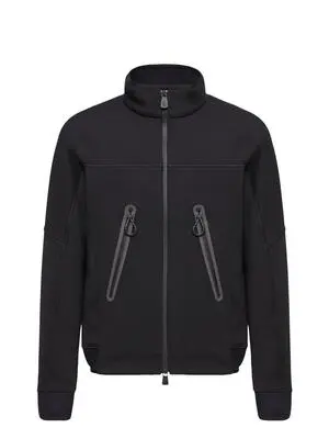 Moncler Logo Zip-up Sweatshirt - Black