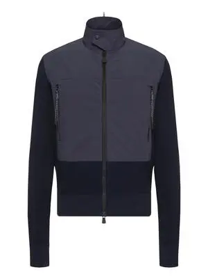 Moncler Padded Zip-up Cotton Cardigan - Blue