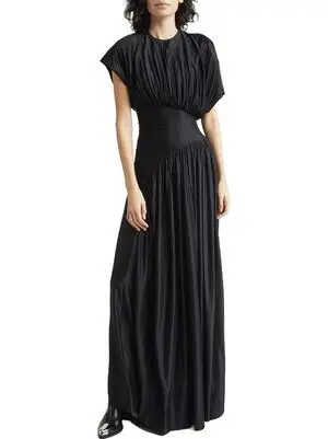 Rabanne Asymmetric Waist Panel Dress - Black