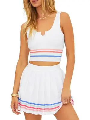 Beach Riot Josie Crop Tank - Bright White Horizon