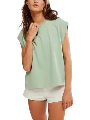 Free People Better Muscle Tee - Cameo Green