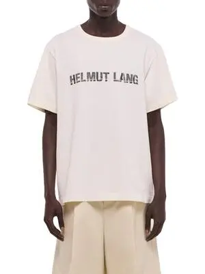 Helmut Lang Check Logo Graphic T-shirt - Vintage White