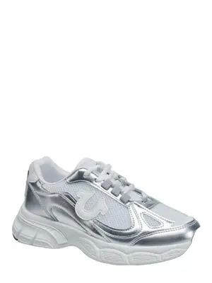 True Religion Dreezy Chunky Logo Sneakers - Silver