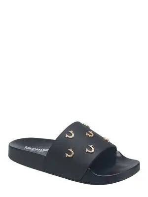 True Religion Kash Pool Slide - Black