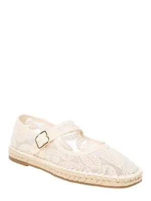 Matisse Meg Mary Jane Flat Ivory Floral