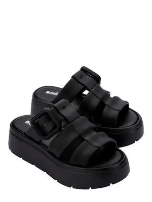 Melissa Platform Buckle Strap Sandals Black