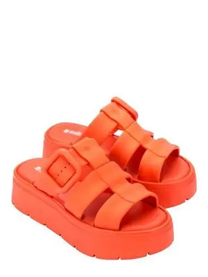 Melissa Platform Buckle Strap Sandals Orange