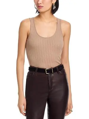L'Agence Adira Scoop Neck Tank Top - Portabella